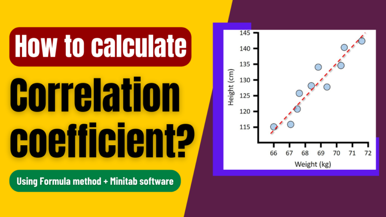 Correlation coefficient: How to calculate using formula & Minitab?